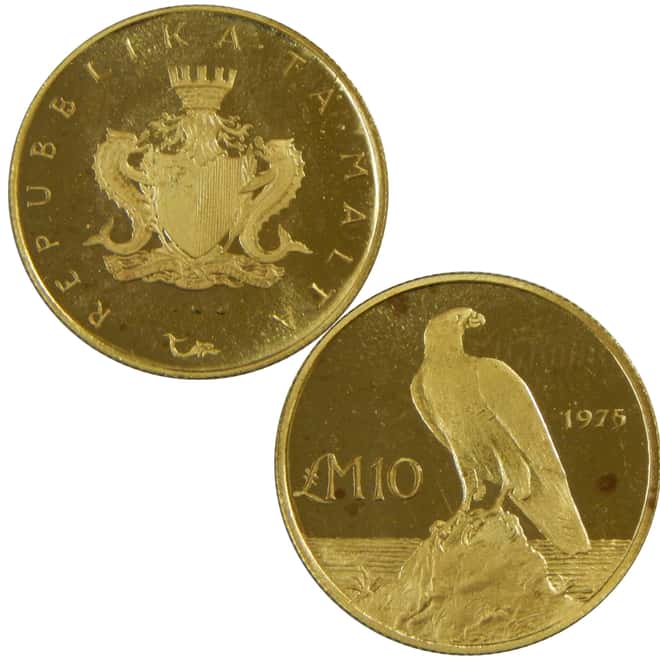 1975 Malta 4th Series Gold 3-coin Set