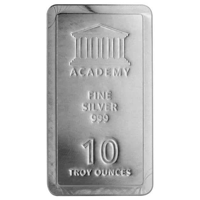 10 oz Academy Stackable Silver Bar .999+ Fine | Bullion Exchanges
