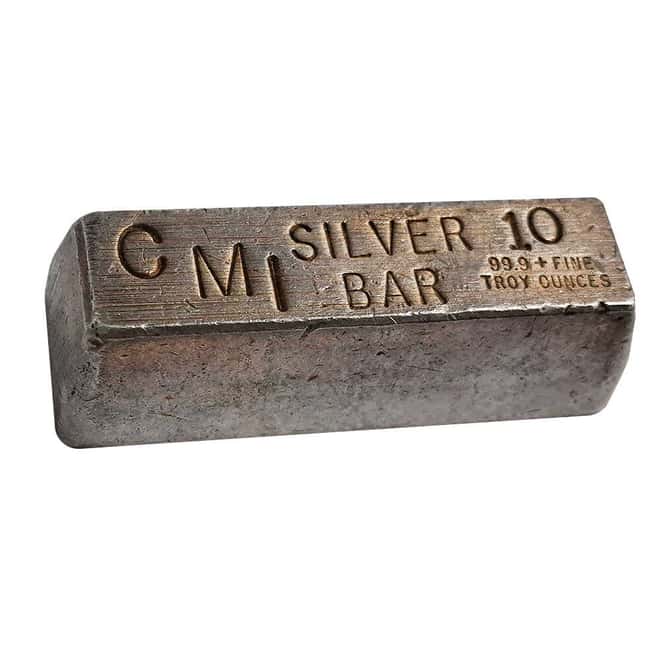10 oz CMI Hand Poured Silver Bar .999+ Fine now in stock