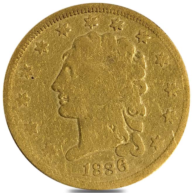 1836 $2.5 Classic Liberty Head Quarter Eagle Gold Coin