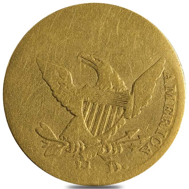1836 $2.5 Classic Liberty Head Quarter Eagle Gold Coin