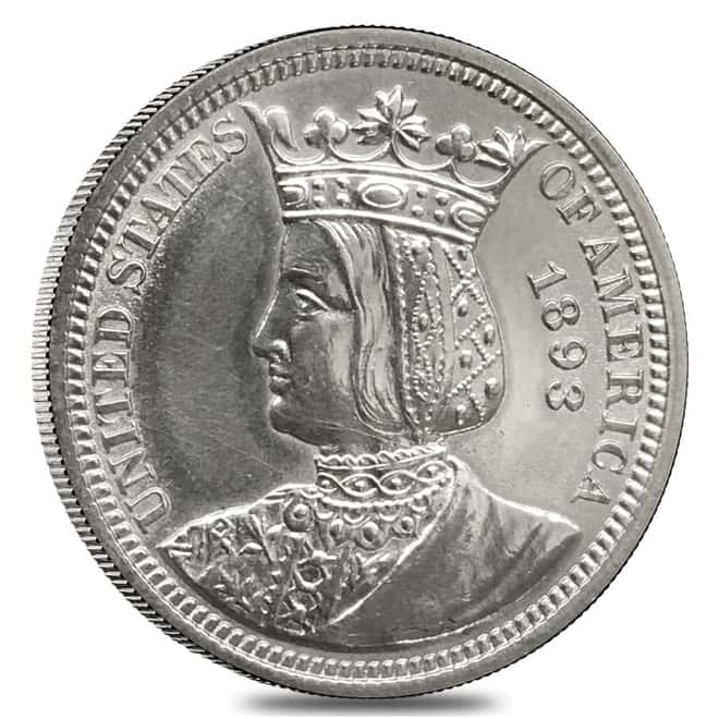 1893 Isabella Quarter Dollar 90% Silver Unc | Bullion Exchanges