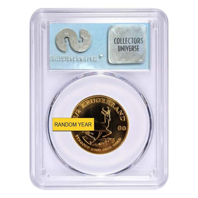 1/2 oz South African Krugerrand Gold Coin PCGS Gem UNC