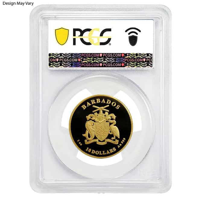 1 oz Barbados Caribbean Pelican Gold Coin NGC/PCGS MS 70