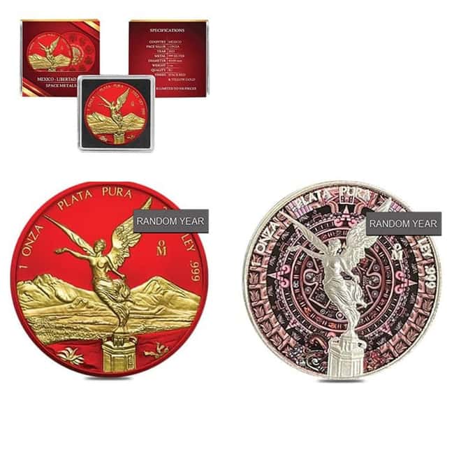 1 oz Colorized Mexican Silver Libertad Coin (Random Year)