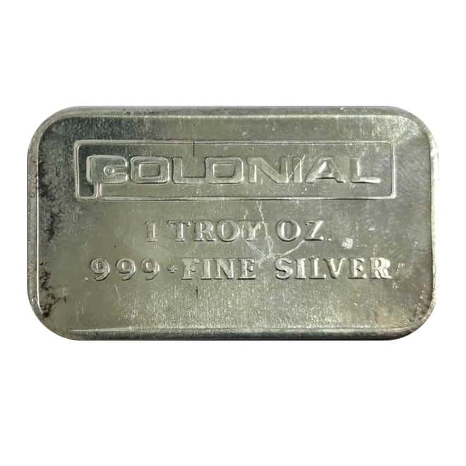 1 oz Engelhard Colonial Silver Bar .999+ Fine