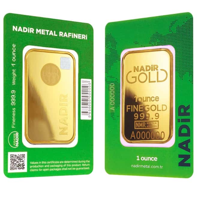 1 oz Nadir Refinery Gold Bar .9999 In Assay|Bullion Exchanges