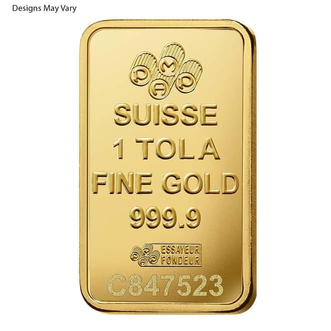 1 Tola Generic Gold Bar .999+ Fine (Secondary Market)