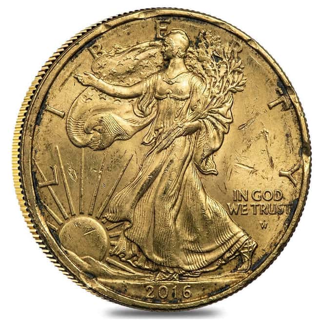 2016 1/2 oz Walking Liberty Centennial Gold Coin (Scruffy)