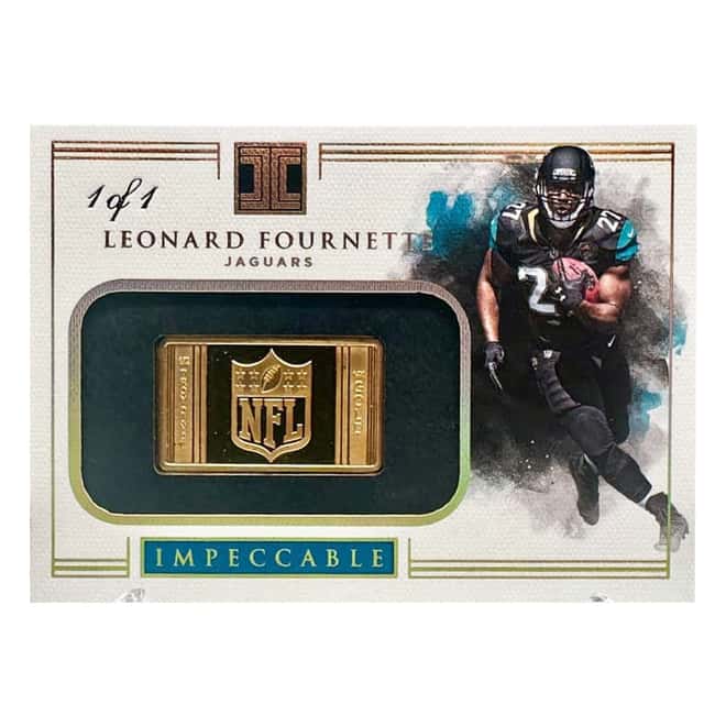 2017 Panini Impeccable Football Leonard Fournette Gold Bar 14k