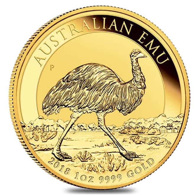 2018 1 oz Gold Australian Emu Perth Mint BU | Bullion Exchanges