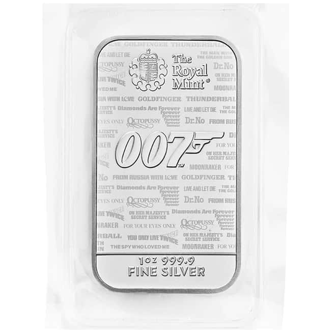 Lot of 10 - 2020 Great Britain 1 oz James Bond 007 Silver Bar .9999 ...