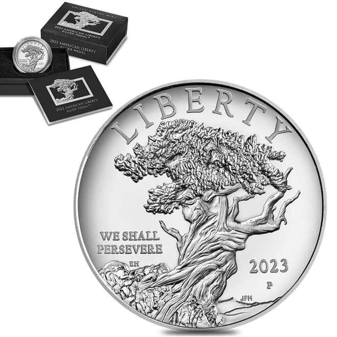 2023-P 1 oz American Liberty Proof Silver Medal w/Box & COA