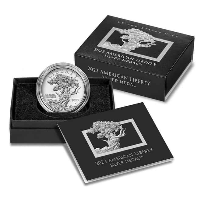 2023-P 1 oz American Liberty Proof Silver Medal w/Box & COA