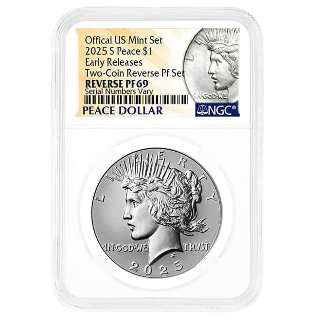 2025-S Peace Dollar Reverse Proof NGC PF 69 ER (Peace Label)