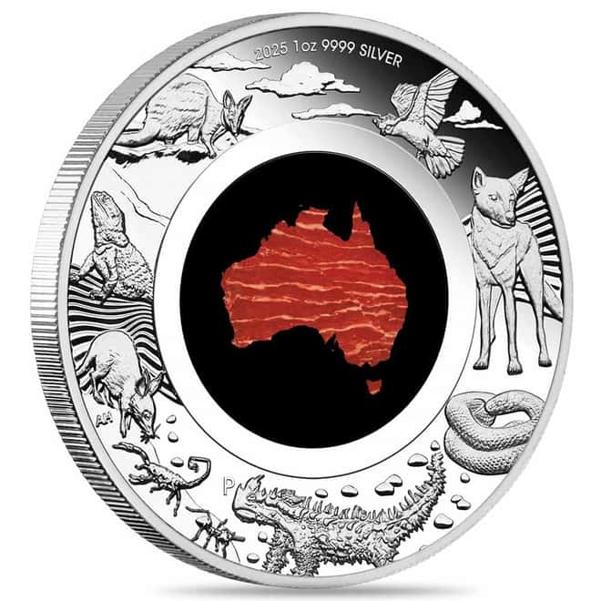 2025 1 oz Proof Silver Southern Land Snakeskin Jasper Coin