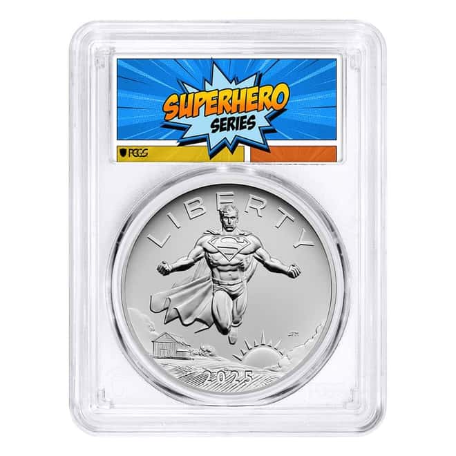 2025 1 oz DC Comics Superman Silver PCGS MS 70 FS Superhero