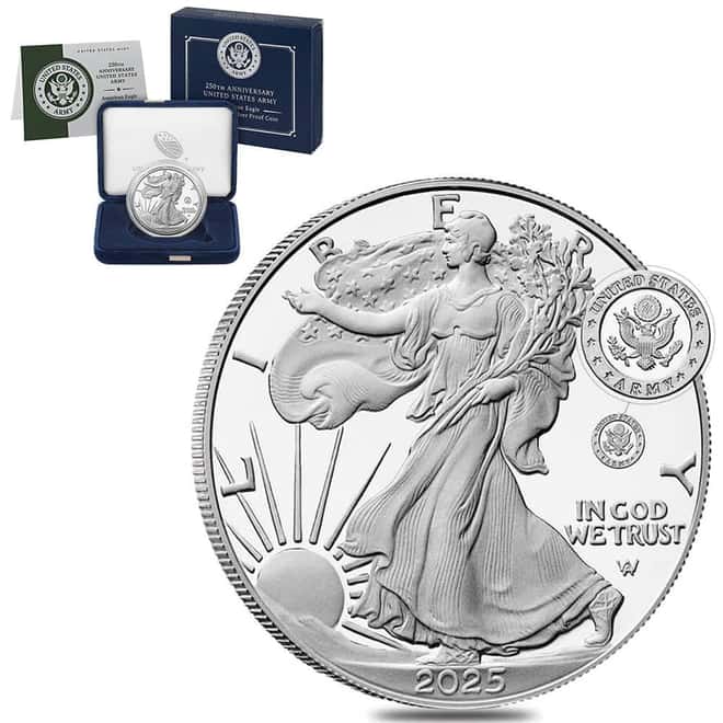2025-W US Army Privy 1 oz Proof Silver American Eagle Coin