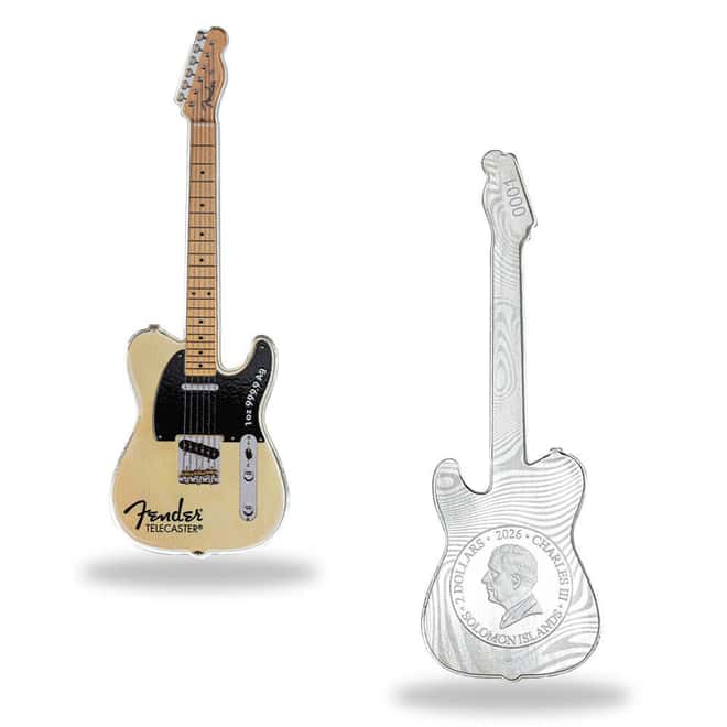 2026 1 oz Silver Fender® Telecaster® Guitar Coin Mystery Box