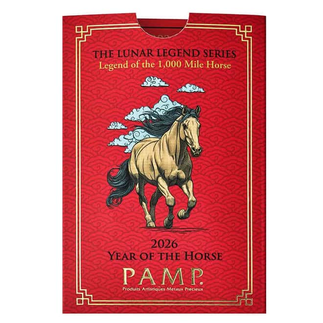 2026 1 oz PAMP Suisse Lunar Horse Gold Bar (in Assay)