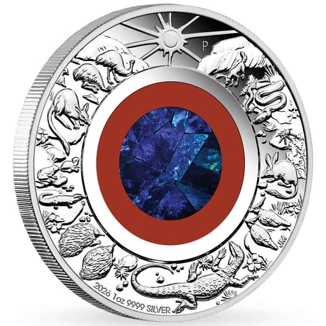 2026 1 oz Silver Wonders of Australia The Outback Opal Coin