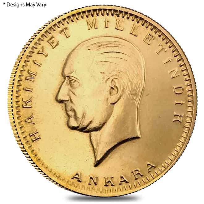 250 Kurush Turkey Ataturk Gold Coin AU/BU | Bullion Exchanges
