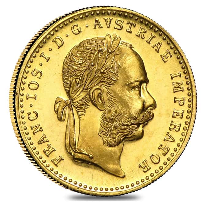 1915 Austrian Gold 1 Ducat Restrike AU/BU/Prooflike