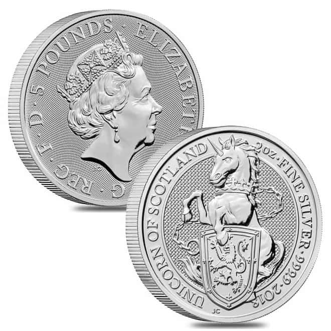 2 oz Silver Queen's Beasts 10-Coin Set w/Box | Bullion Exchanges