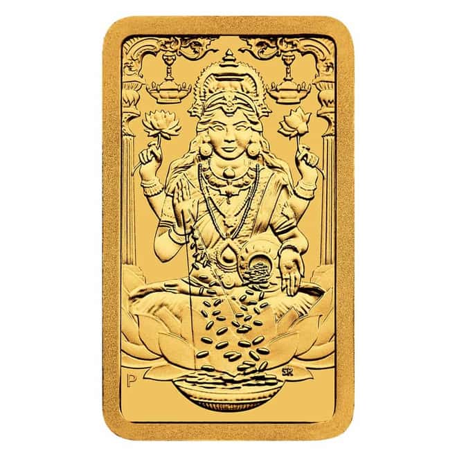 Box of 25 - 5 Gram Perth Mint Diwali Lakshmi Gold Bar