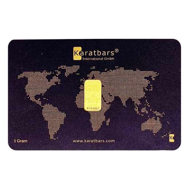 1 gram Nadir Refinery Karatbars Gold Bar .9999 Fine In Assay