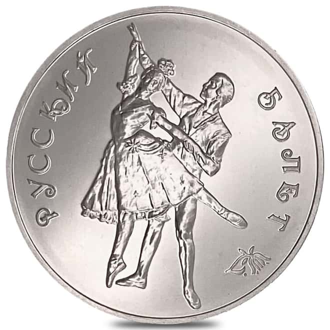 1 oz Russia Silver Ballerina 3 Roubles BU/Proof (Random Year)