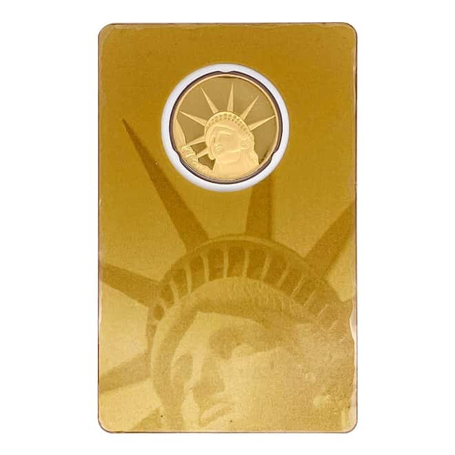 2021 Solomon Islands 1/4 oz Statue of Liberty Gold Coin In Assay