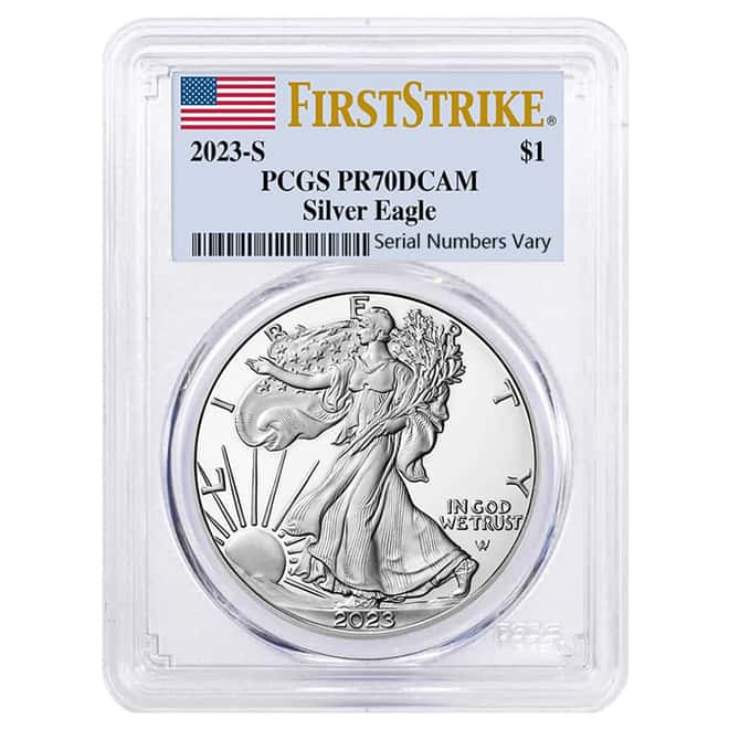2023-S 1 oz Proof Silver American Eagle PCGS PF 70 FS (Flag)