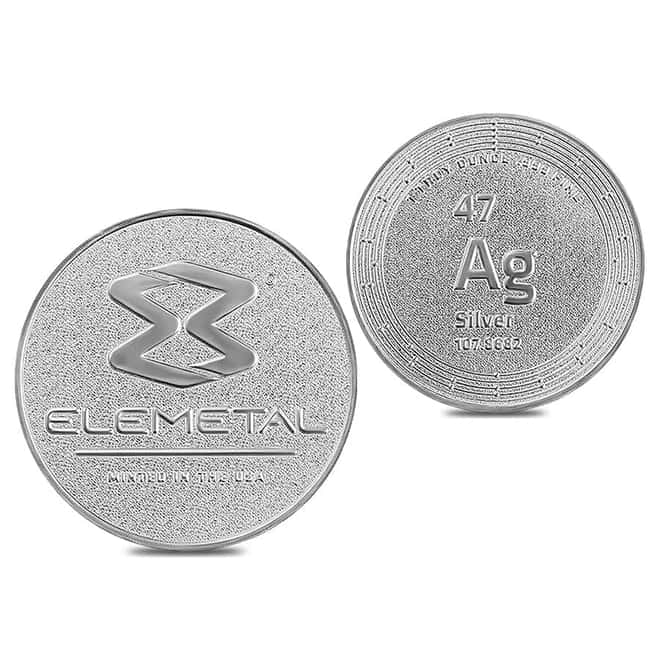 1 oz Elemetal Silver Round .999 Fine (Minted in the USA)