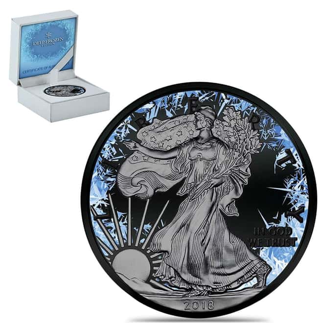2018 1 oz Deep Frozen Silver American Eagle (w/Box & COA)