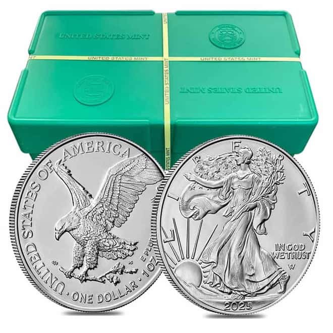Monster Box of 500 - 2025 1 oz Silver American Eagle $1 Coin BU