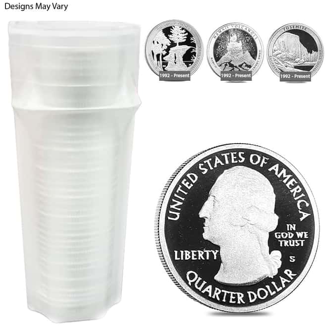 $10 Face Value Proof Washington Quarters 90% Silver 1992-Present