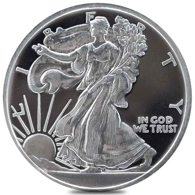 1 oz Mason Mint Walking Liberty Silver Round .999 Fine
