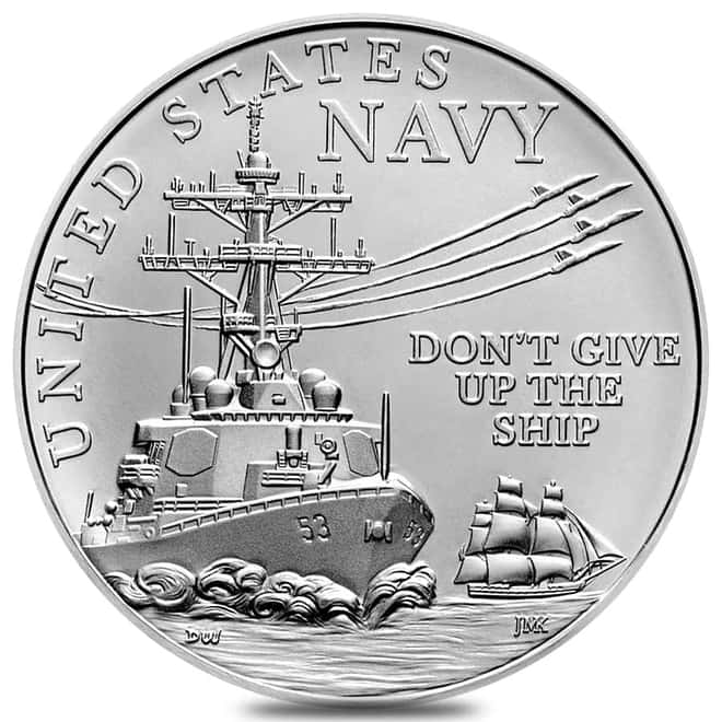 1 oz US Navy Silver Medal (w/Box & COA) US Mint Commemorative