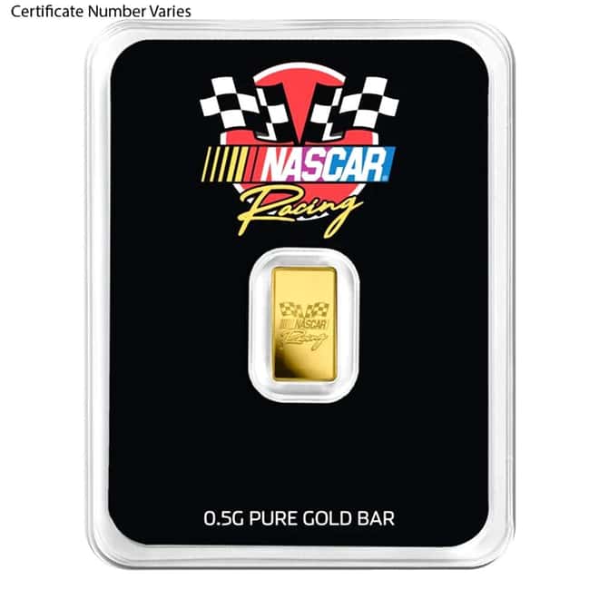 2025 1/2 Gram NASCAR Racing Gold Bar .9999 Fine (in TEP)