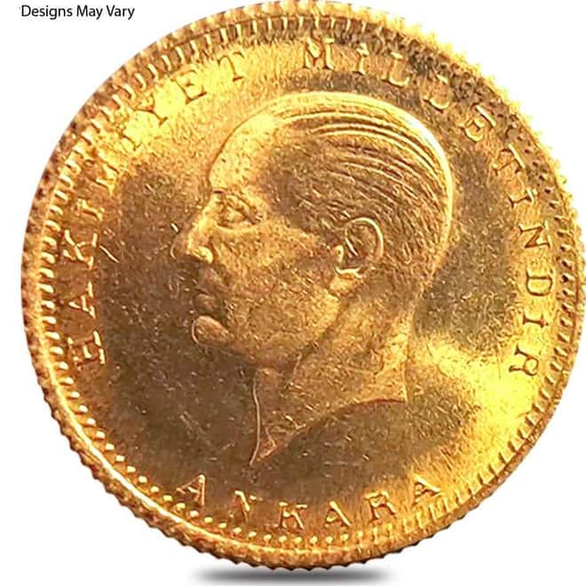50 Kurush Turkey Ataturk Gold Coin AU / BU | Bullion Exchanges