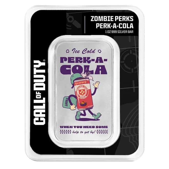 1 oz Call of Duty Zombie Perks Silver Bar Mystery Pack