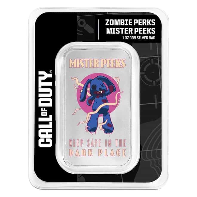 1 oz Call of Duty Zombie Perks Silver Bar Mystery Pack