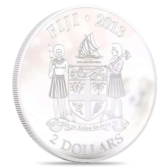 2013 Fiji 1 oz English Bulldog Proof Colorized Silver Coin