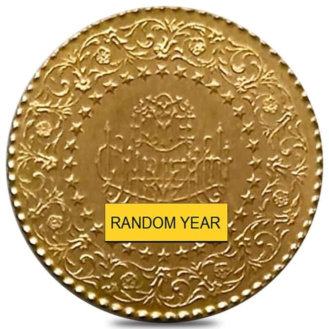 25 Kurush Turkey Ataturk Gold Coin AU/BU (Random Year)