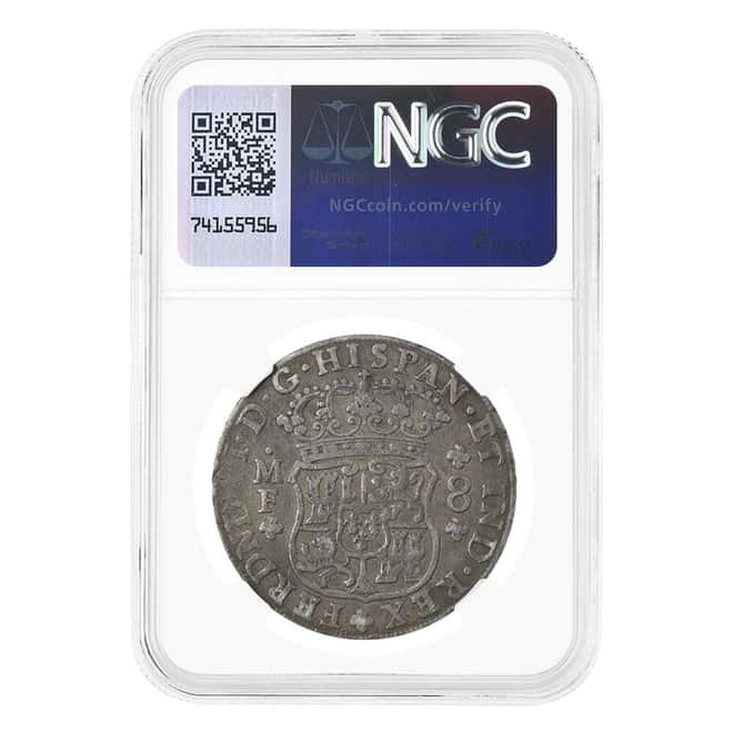 1749 Mexican Ferdinand VI 8 Reales Silver Coin NGC XF 45