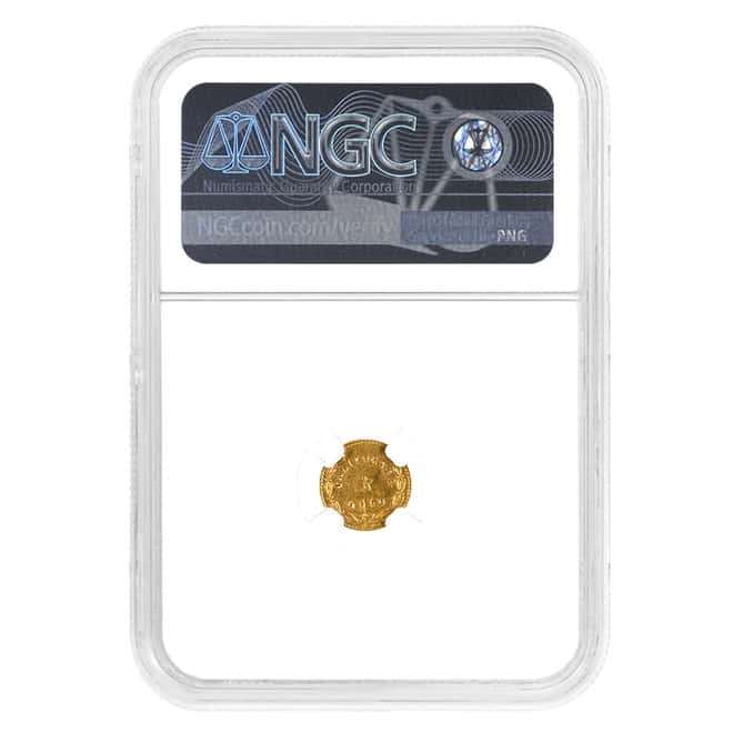 1852 California Gold Token Indian Head Round NGC MS 63