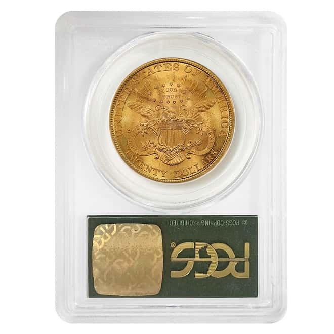 1896 $20 Liberty Head Gold Coin PCGS MS 62 OGH|Bullion Exchanges