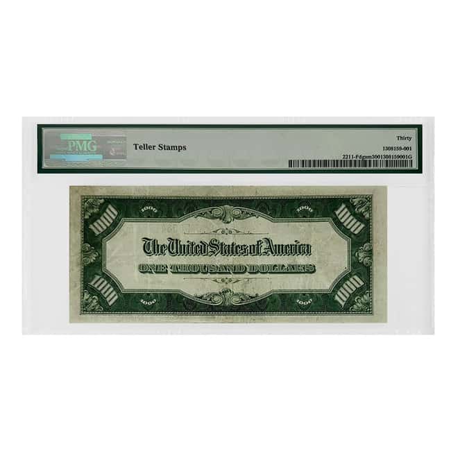 1934 $1000 Federal Reserve Currency Note Atlanta PMG VF 30