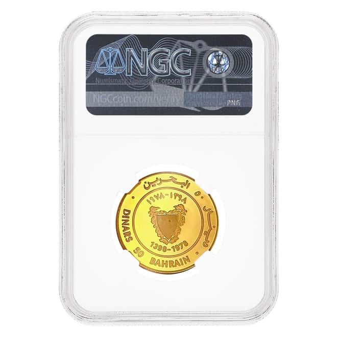 1978 Bahrain 50 Dinars Gold Coin NGC PF 63 | Bullion Exchanges